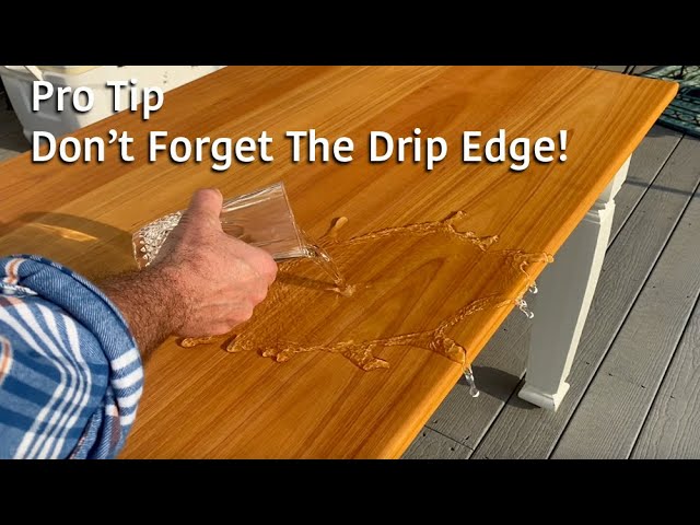 Table Top Quick Tip - Ad A Drip Edge To Outdoor Table Tops
