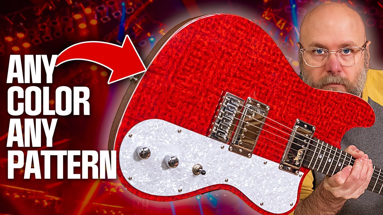 DIY Guitar Build! Ingenious Way Of Adding Color And Patterns
